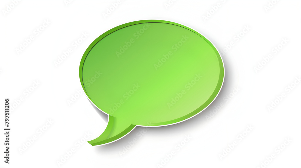 Speech bubble ,empty green speech bubbles single for ad, comic speech ...