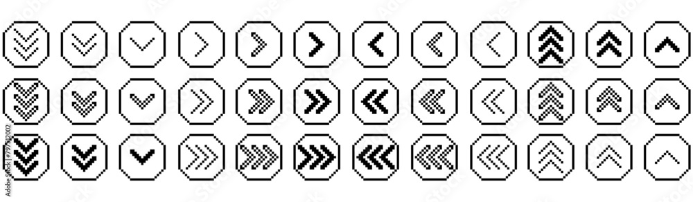 pixel art arrow, turn, swerve, symbol, up down arrow in pixel arrow in ...