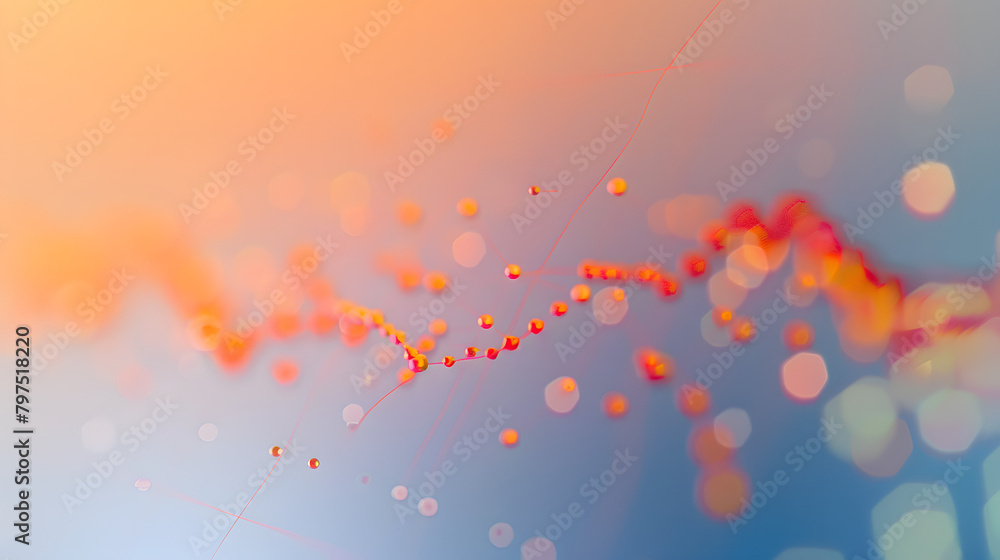 A scatter plot of population density with a trend line moving upwards ...