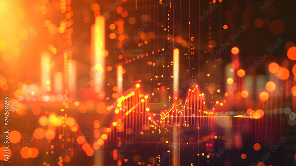 A scatter plot of population density with a trend line moving upwards ...