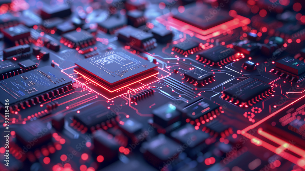 a network of interconnected chips in a data center, powering cloud ...