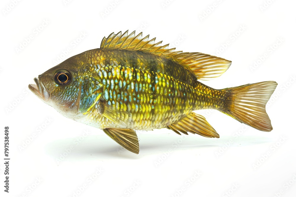 High-Resolution Bluegill Photography: Shiny Scales Gradient Profile on ...