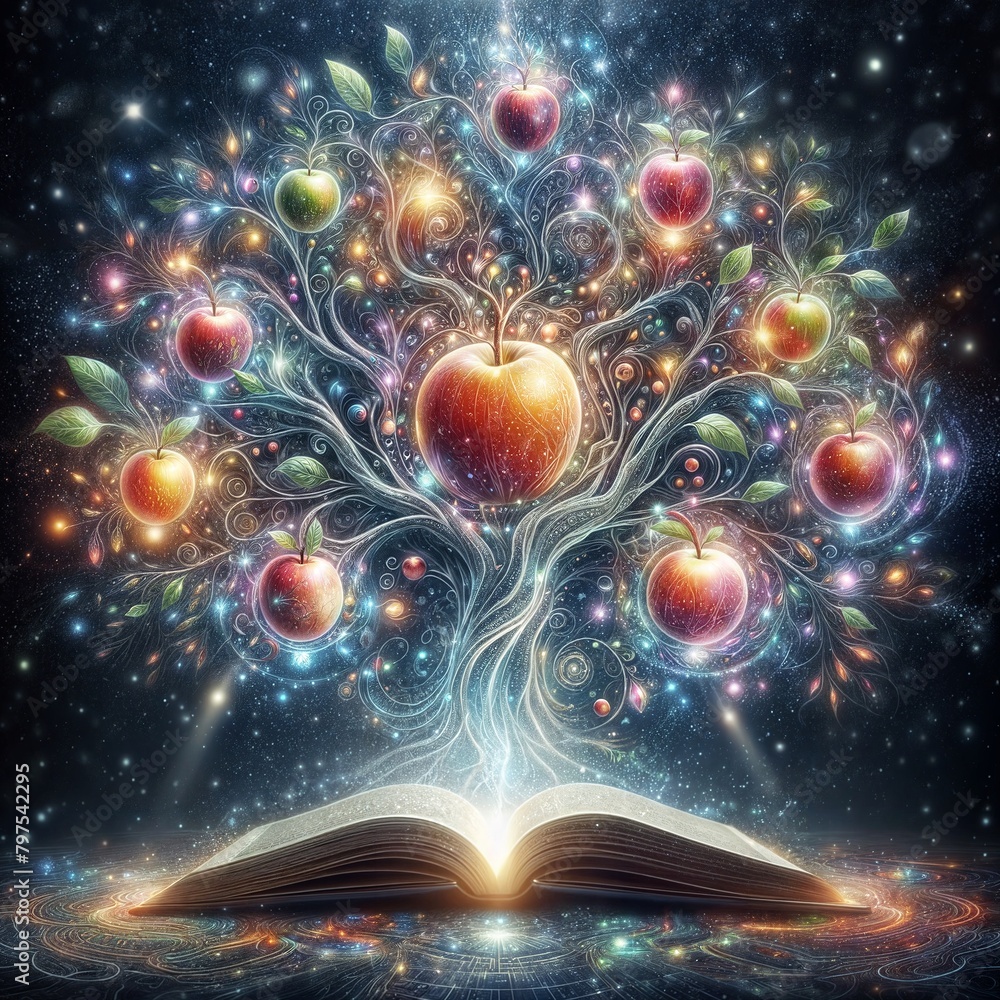 The tree of knowledge as a symbol of education. It radiates the energy ...