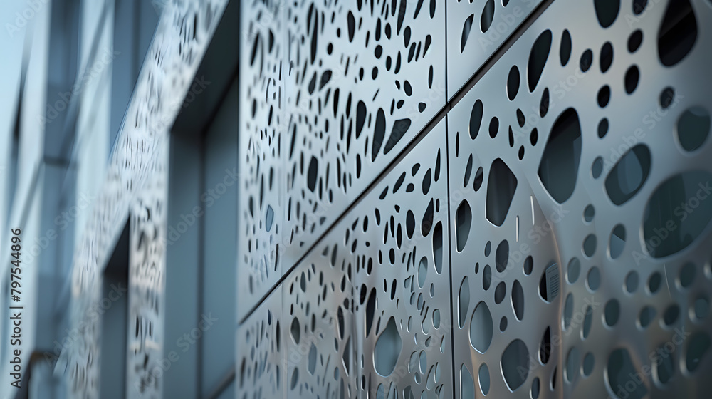 A zoomed-in examination of the plasma-sliced titanium plates on a ...