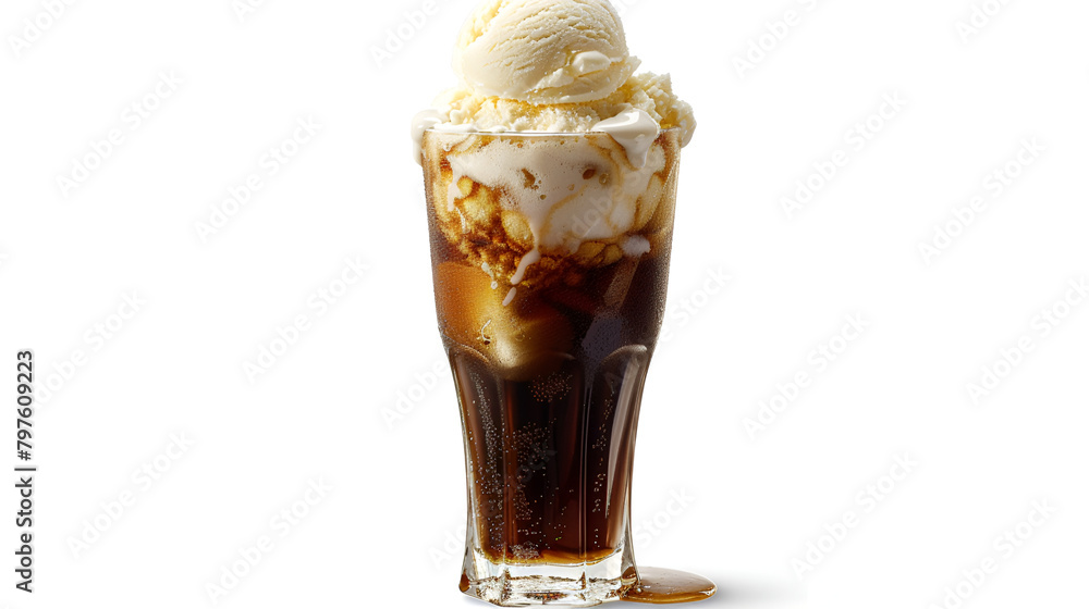 Root Beer Float On White Backdrop Classic Sweet Indulgence ,greek ...