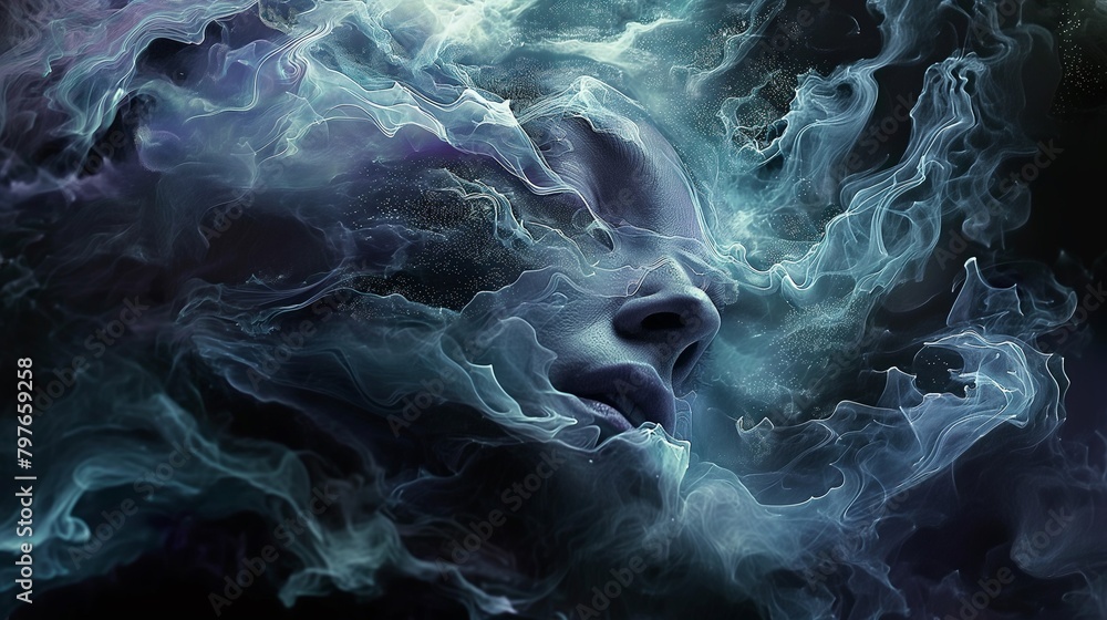 Dark color scheme, ethereal truth, flowing artwork, and pictures of ...