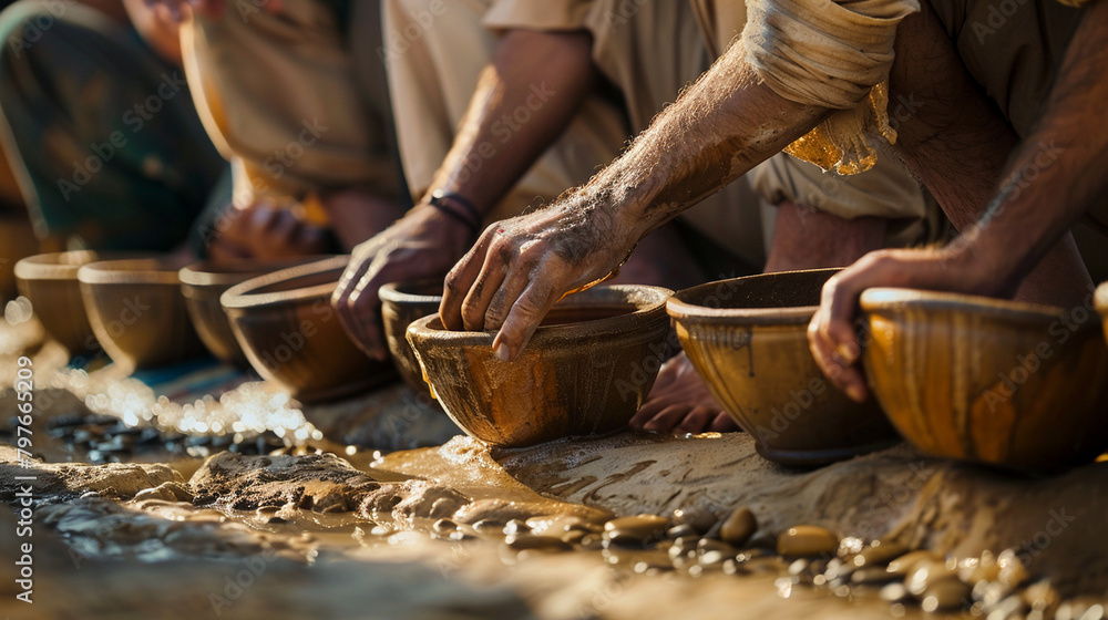 Foto de Jesus washing the feet of his disciples, exemplifying humility ...