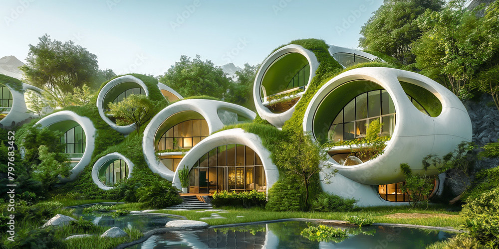 Sustainable Futuristic City, Biotech Architecture, Green Design ...