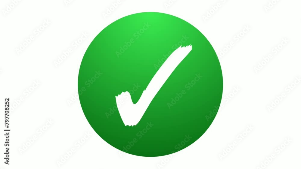 Check mark Sign motion graphics Animation in green circle Motion ...