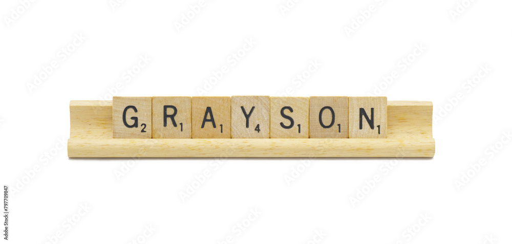 Miami, FL 4-18-24 popular baby boy first name of GRAYSON made with ...