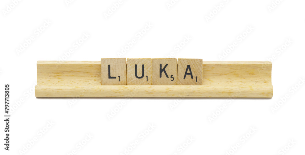 Miami, FL 4-18-24 popular baby boy first name of LUKA made with square ...