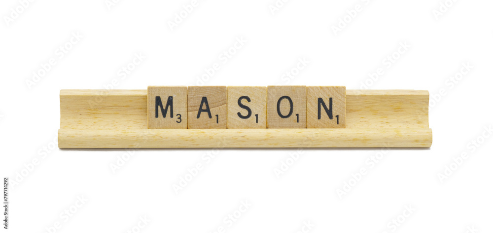 Miami, FL 4-18-24 popular baby boy first name of MASON made with square ...
