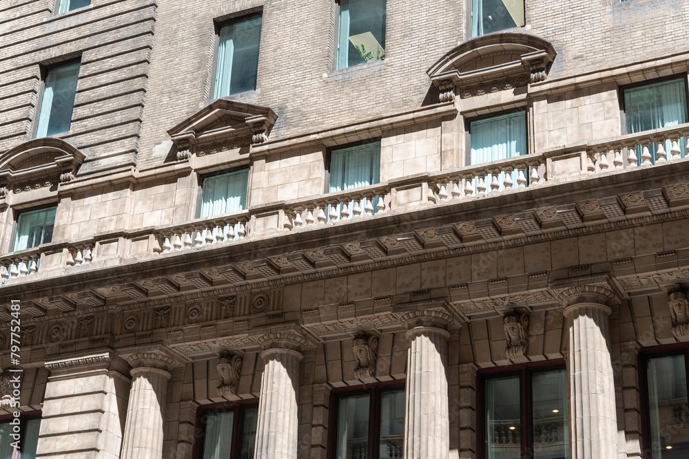 exterior detail of Trader's Bank Building designed by Carrère and ...