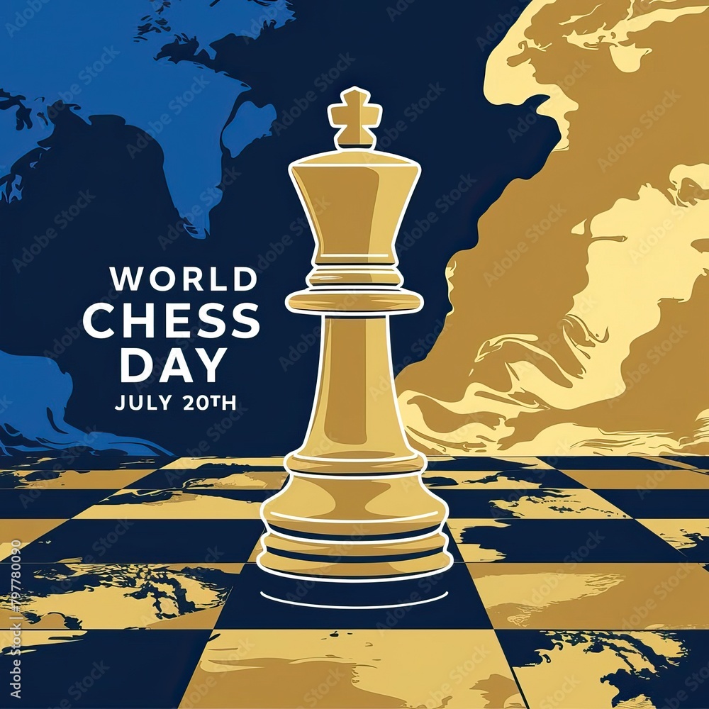 chess day, International chess day, illustration, International chess ...
