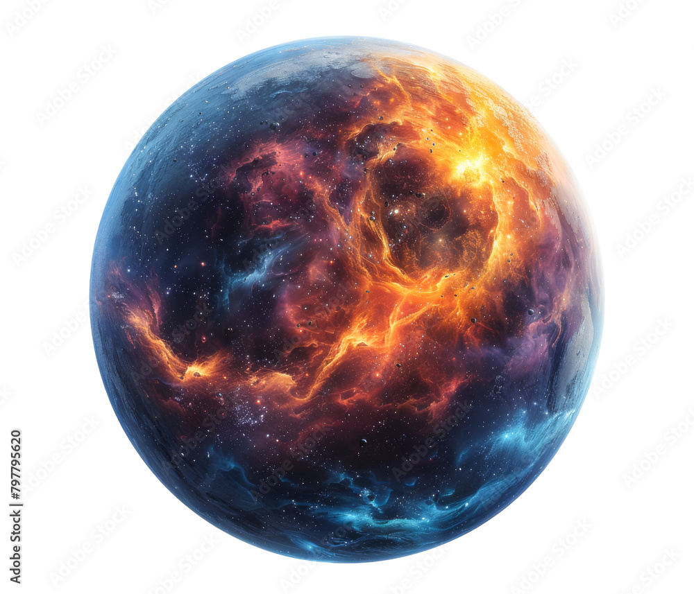 Realistic planet of the solar system. Isolated on white transparent ...