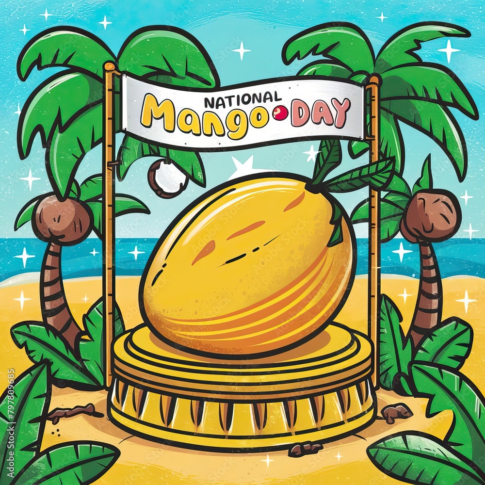 Mango Day, National Mango Day, post, National Mango Day poster, Social ...