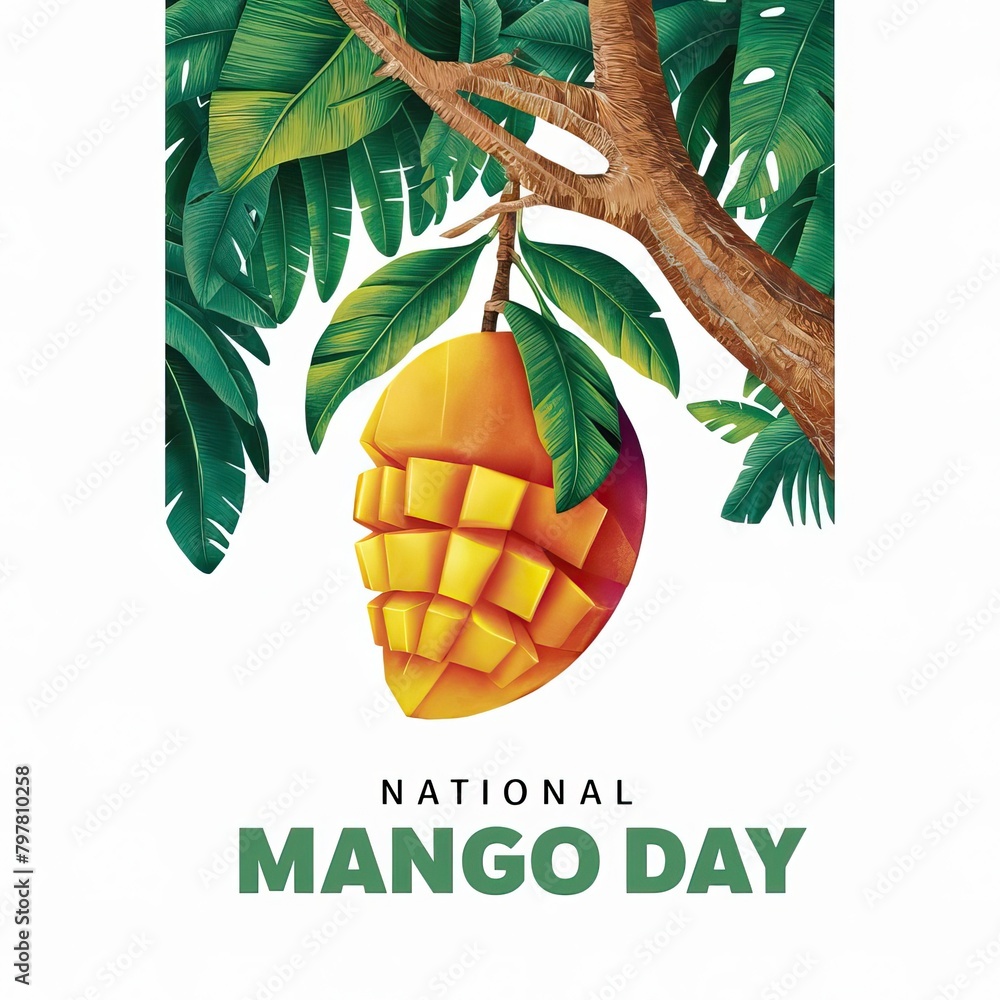 Mango Day, National Mango Day, post, National Mango Day poster, Social ...