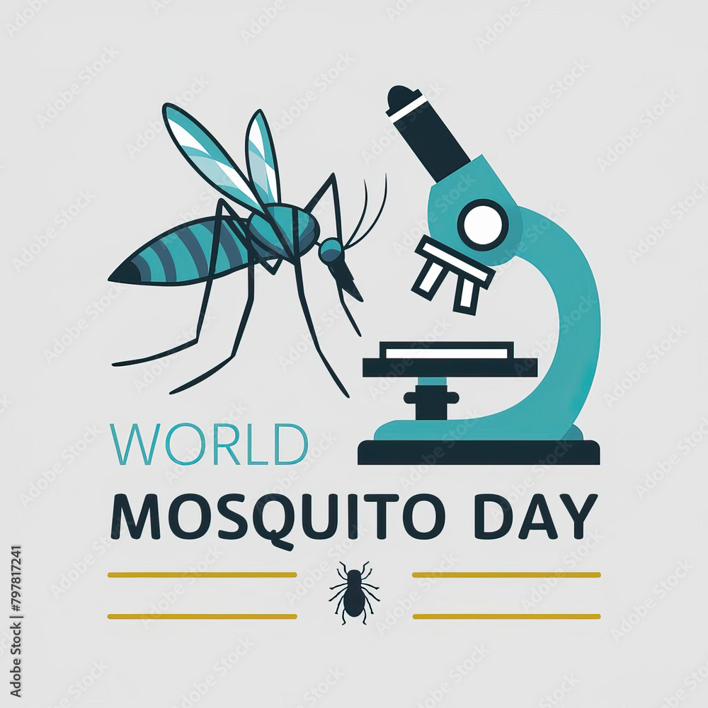 World Mosquito Day, 20 August, World Mosquito Day poster, Illustration ...