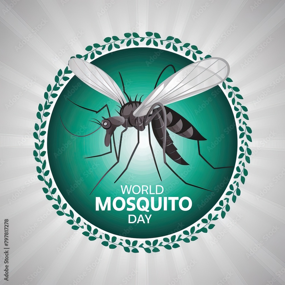 World Mosquito Day, 20 August, World Mosquito Day poster, Illustration ...