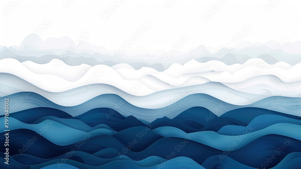Abstract wave background. The background is made of three layers of ...