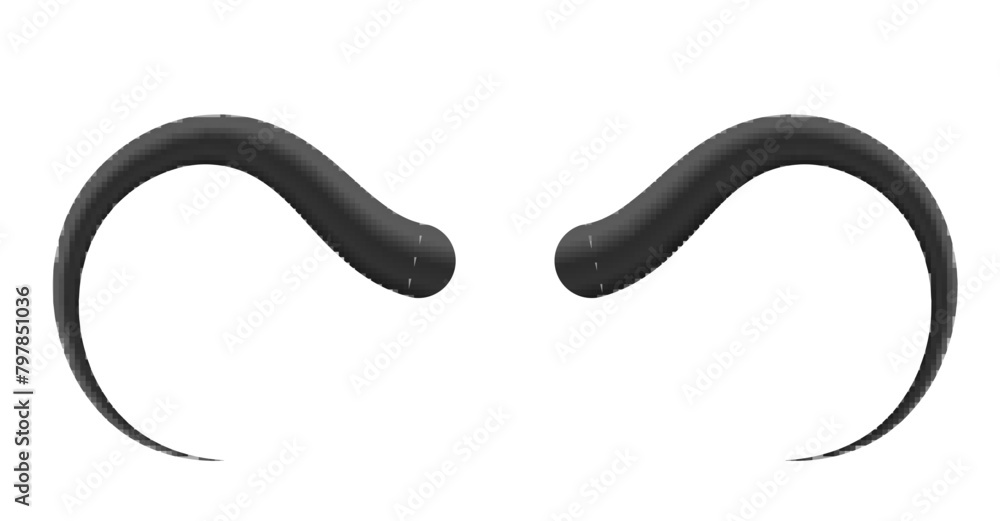 PNG, Set of devil horns on white background. Red devil demon satan ...