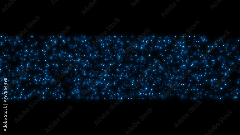 Looping 3D animation. Abstract background with colorful neon particles ...