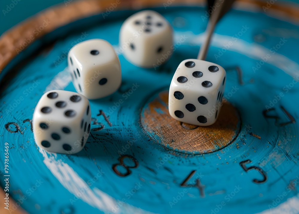 2024 white dice on target with arrow, blue background, "I can't believe ...