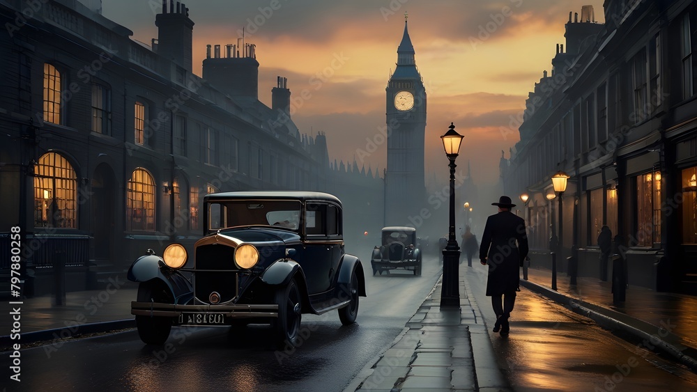 city at night, London, London in 1920s, London city, City of London ...