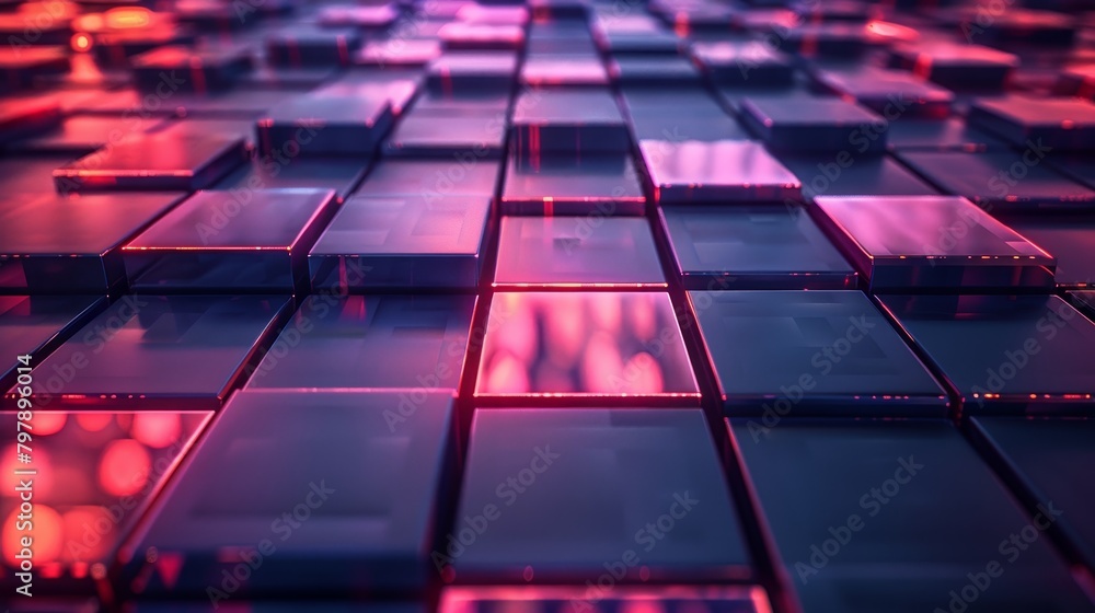 Grid Backgrounds: A 3D vector illustration of a grid background with a ...