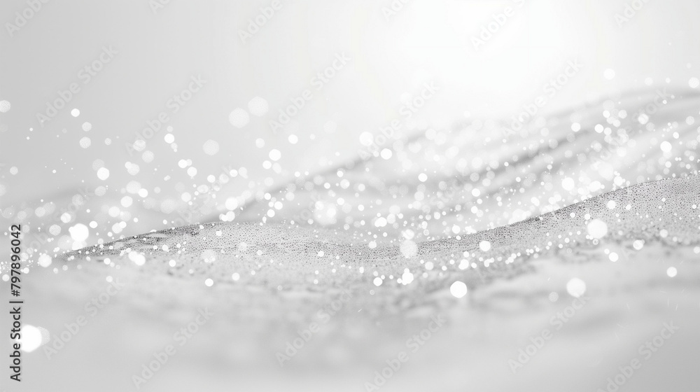 White background with sparkling sparkles and abstract waves Stock Photo ...