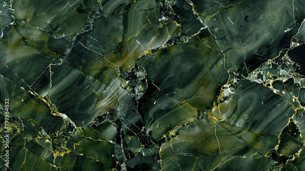 Dark olive green marble texture, featuring rich green and black veining ...