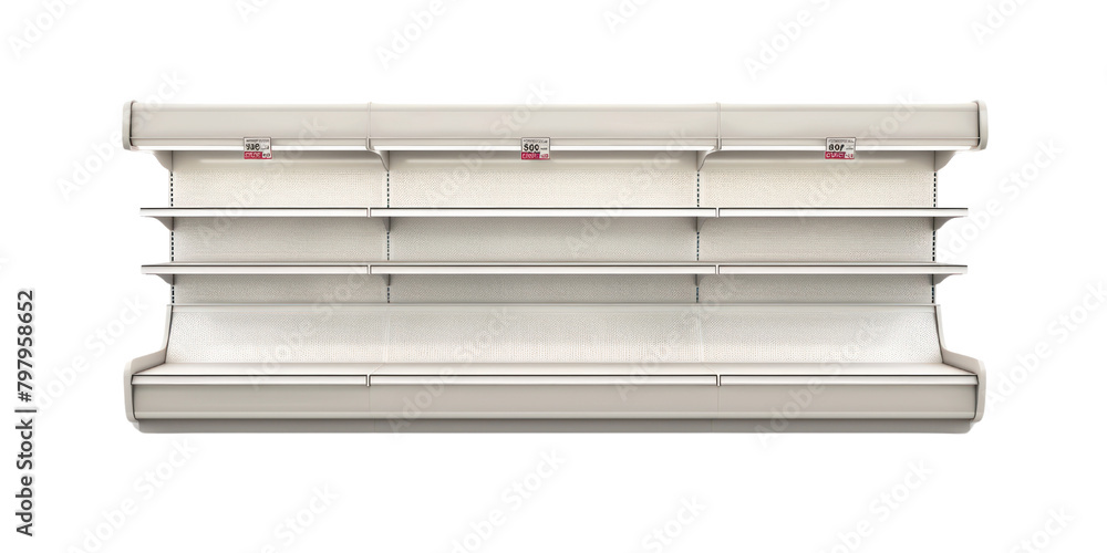 Empty supermarket shelf facing the viewer, Empty store shelf, clean ...