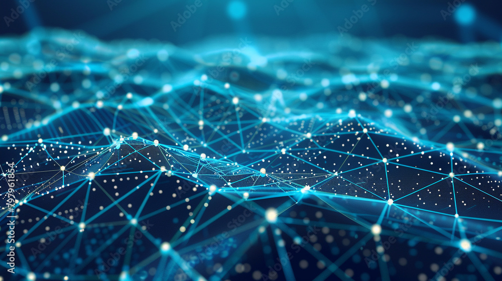 Image of a futuristic city's digital infrastructure, visualized as a ...