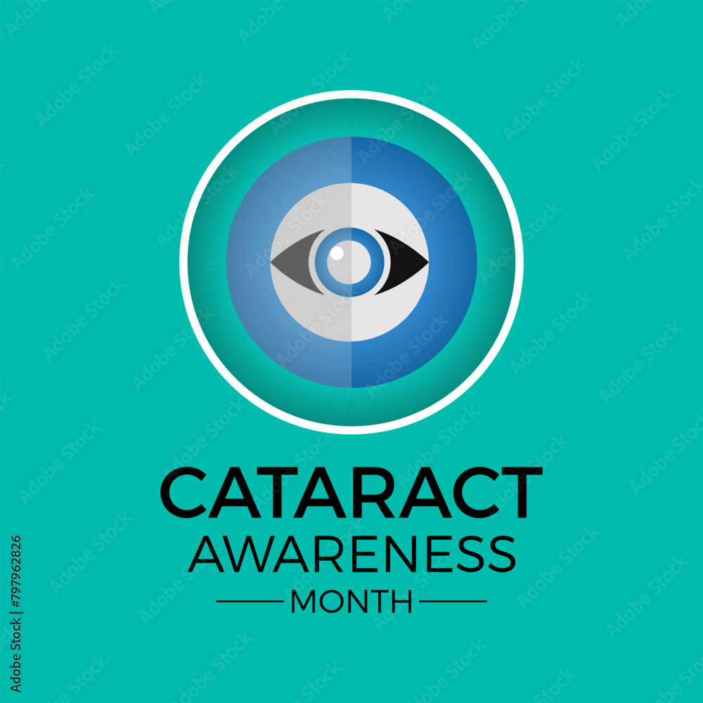 Cataract awareness month health awareness vector illustration. Disease ...