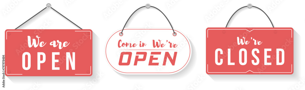 PNG, Signboard with a rope. Image of various open and closed business ...