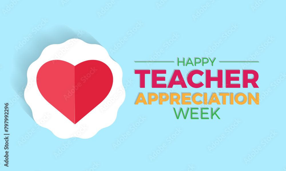 Teacher appreciation week gratitude vector illustration. Education ...