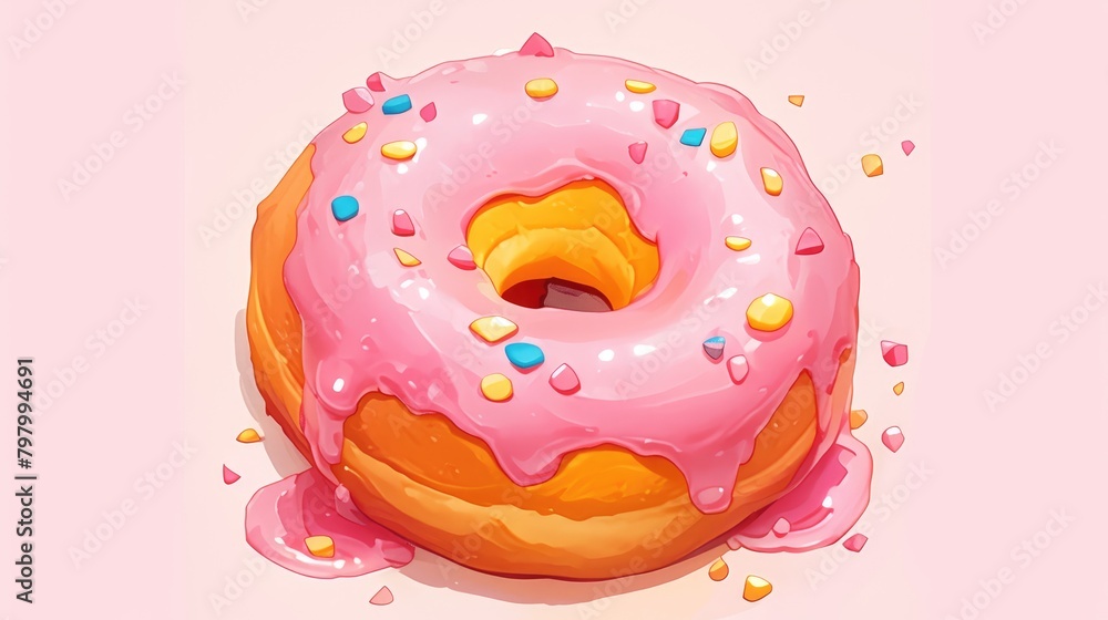 Learn how to create a delightful 2d illustration of a doughnut with ...