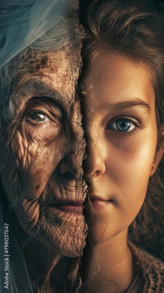 Two-stage skin transformations in aging narratives emphasize natural ...