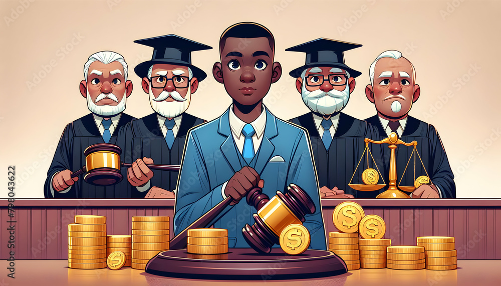 Cartoon Judges Arbitrate Between Stocks and Real Estate - Asset ...