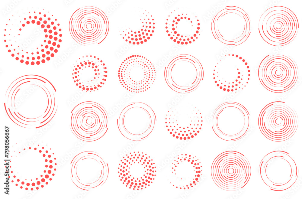 PNG, Set of colorful circle isolated on transparent background ...