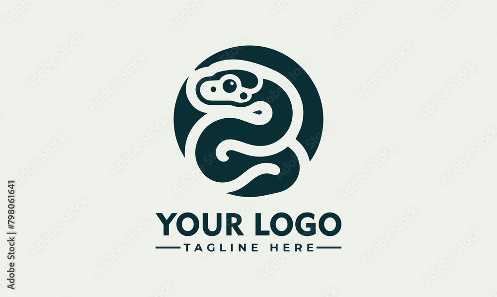 Ball Python Snake Vector Logo Animal graphic, Snake design Template ...