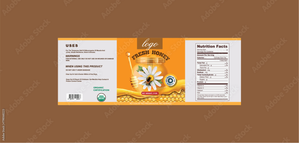 pure honey label design, pure honey, 2025 label, new label, vintage ...