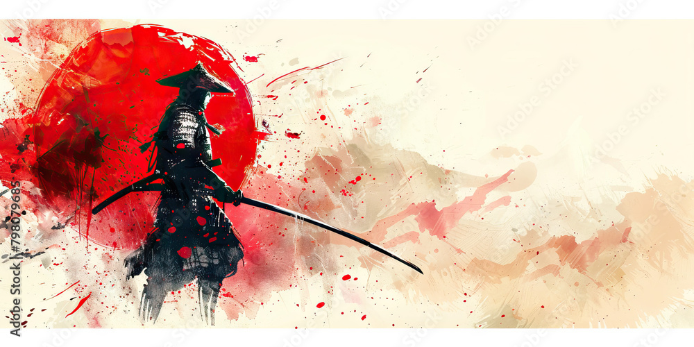 Japanese Flag with a Samurai and a Sushi Chef - Imagine the Japanese ...