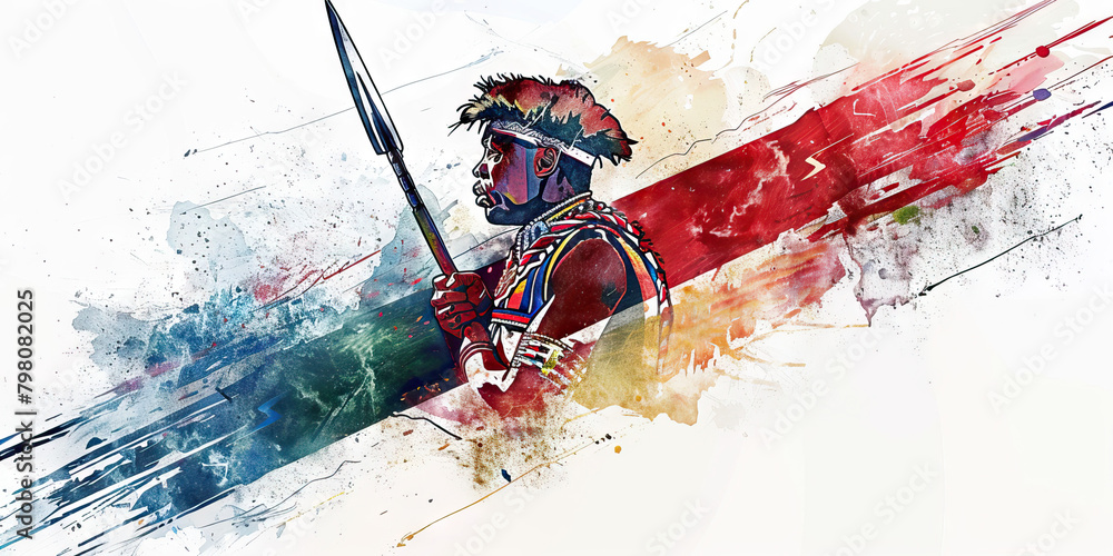 South African Flag with a Zulu Warrior and a Winemaker - Visualize the ...