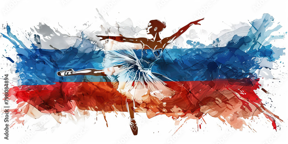 Russian Flag with a Ballet Dancer and a Cosmonaut - Imagine the Russian ...