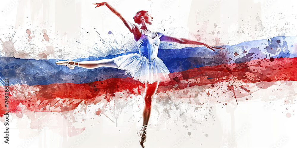 Russian Flag with a Ballet Dancer and a Cosmonaut - Imagine the Russian ...
