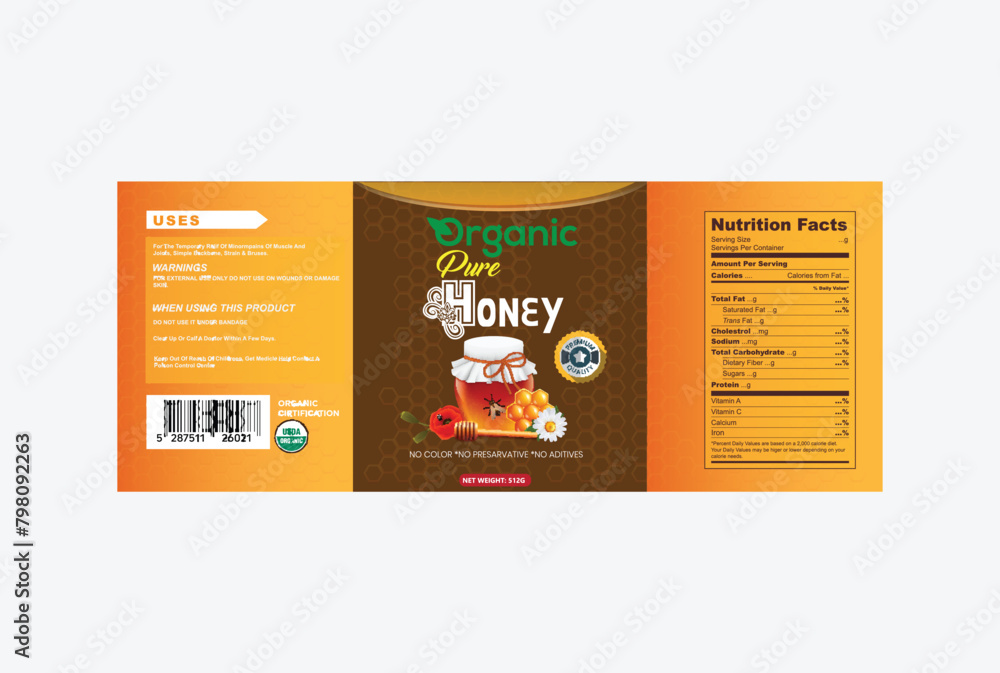 pure honey label design, pure honey, 2025 label, new label, vintage ...