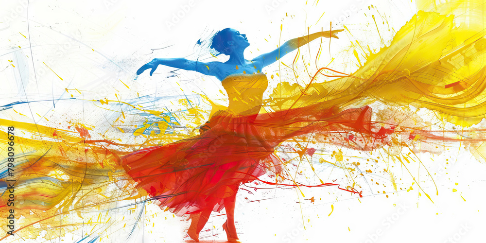 Colombian Flag with a Salsa Dancer and a Coffee Farmer - Visualize the ...