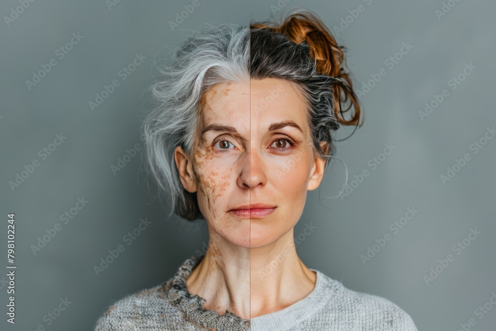 Facial reduction in aging age trend and aging division contrasts halves ...
