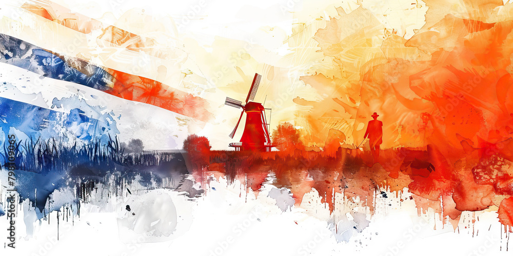 Dutch Flag with a Windmill Operator and a Tulip Farmer - Visualize the ...